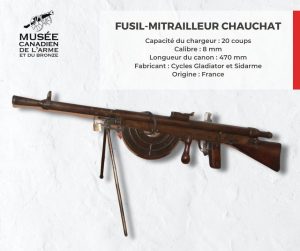 Fusil-mitrailleur Chauchat - Musée canadien de l'arme et du bronze